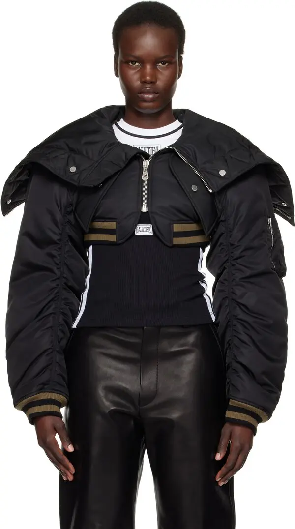 Buy Jean Paul Gaultier The Quilted Cropped' Bomber Jacket